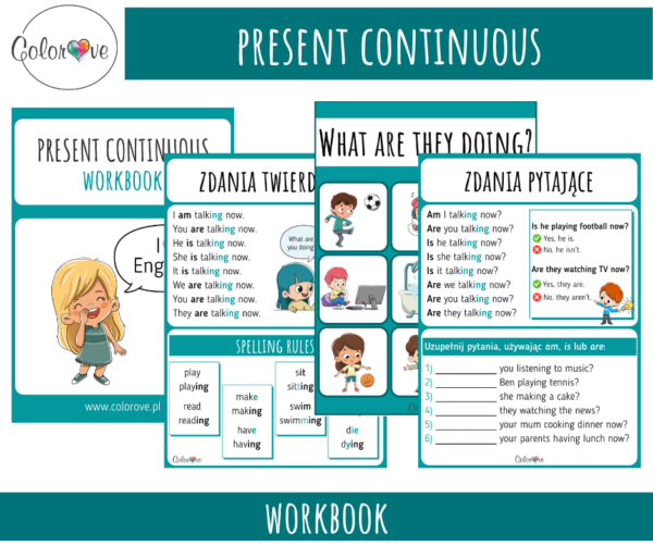 PRESENT CONTINUOUS – WORKBOOK – Colorove